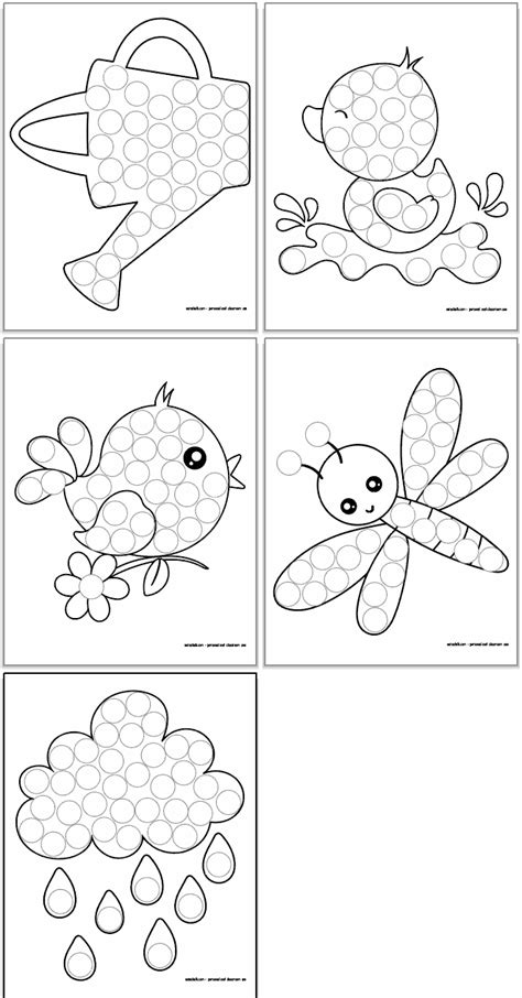 Free Printable Spring Do A Dot Marker Coloring Pages The Artisan