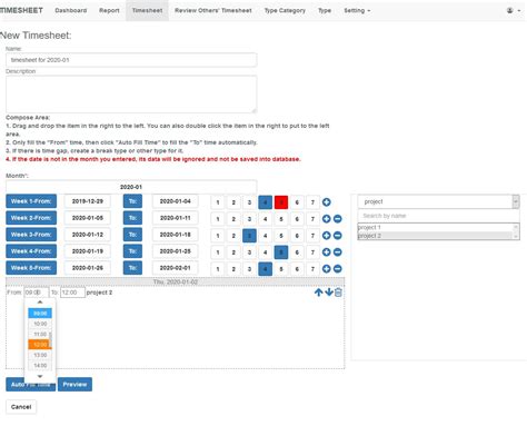 Monthly Timesheet Php Script By Mike Codester