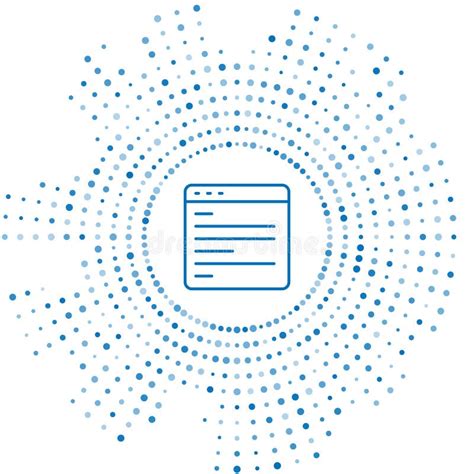 Blue Line Computer Api Interface Icon Isolated On White Background