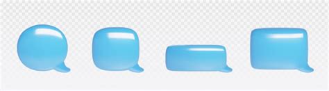 Free Vector 3d Blue Chat Bubble For Text Message Icon Vector