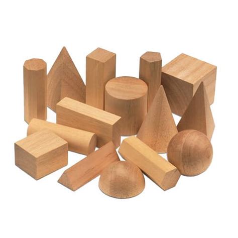Wooden Geometric Solids Set Lab Asia Science And Technology Corporation