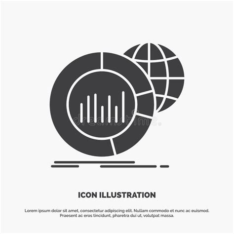 Big Chart Data World Infographic Icon Glyph Vector Gray Symbol For