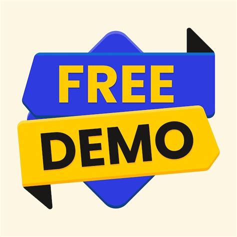 Premium Vector Free Demo Label Flat Design