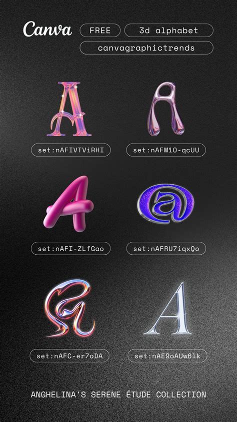 Canva Elements Trendy 3d Alphabet Graphics Graphic Shapes Design