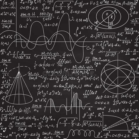 Endless Mathematical Texture With Geometrical Figures Plots And