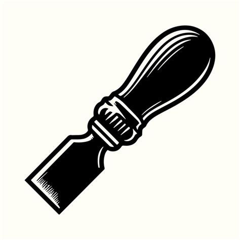 Chisel Tool Silhouette Vector Template Premium Ai Generated Vector
