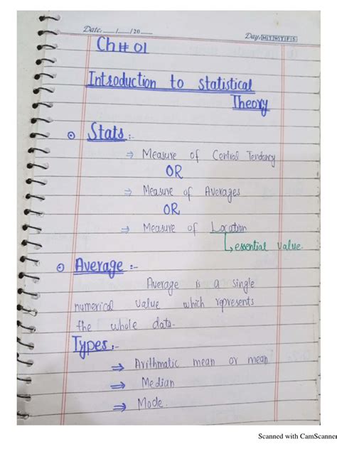 Statistics Notes Pdf