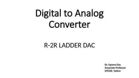 R 2r Ladder Dac Pptx Digital Audio Computer Software And Applications