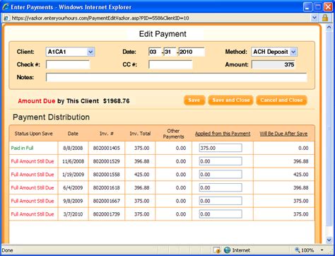 Invoicing And Accounting The Accounting Center Payments Editing