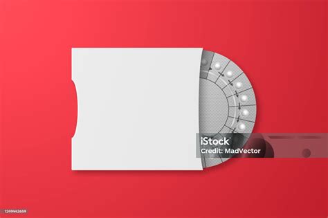 붉은 배경에 고립 된 물집 클로즈업에서 피임 약의 현실적인 포장 벡터 배너 피임 약 호르몬 알약 디자인 템플릿입니다 임신 개념 계획 맨 위 보기 모형에 대한 스톡 벡터 아트