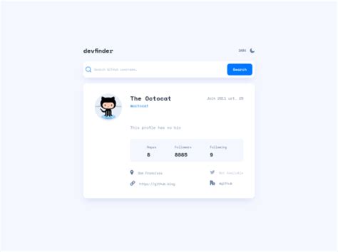 Frontend Mentor Github User Search App With Next Js Coding Challenge Solution