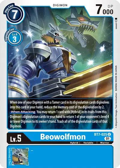 Beowolfmon Bt7 025 U Next Adventure Digimon Collectr