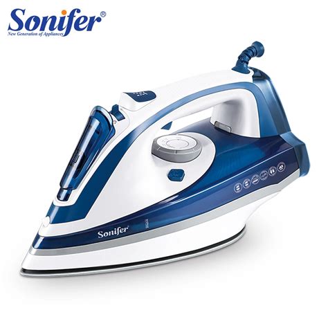 의류용 스팀 다리미 2200w 가정용 패브릭 세라믹 열판 전기 다리미 다림질 400ml 빠른 가열 Sonifer 의류용 스팀