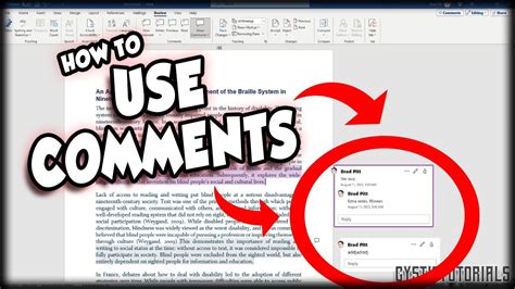 How To Add Comments And Feedback To Microsoft Word Document Youtube