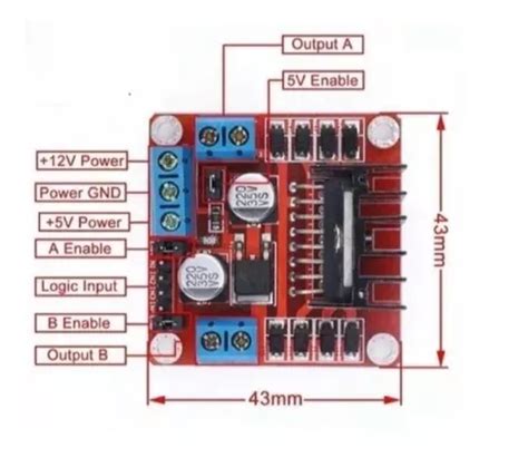 Módulo Driver Ponte H L298n Arduino Pic Raspberry Esp32 Mebuscar Brasil