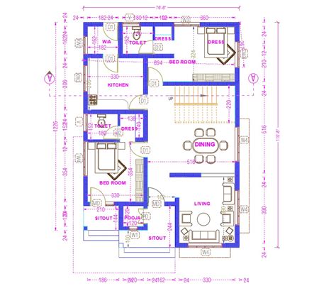 Bungalow Floor Plan With Terrace Levels Drawing Dwg File Cadbull Porn Sex Picture
