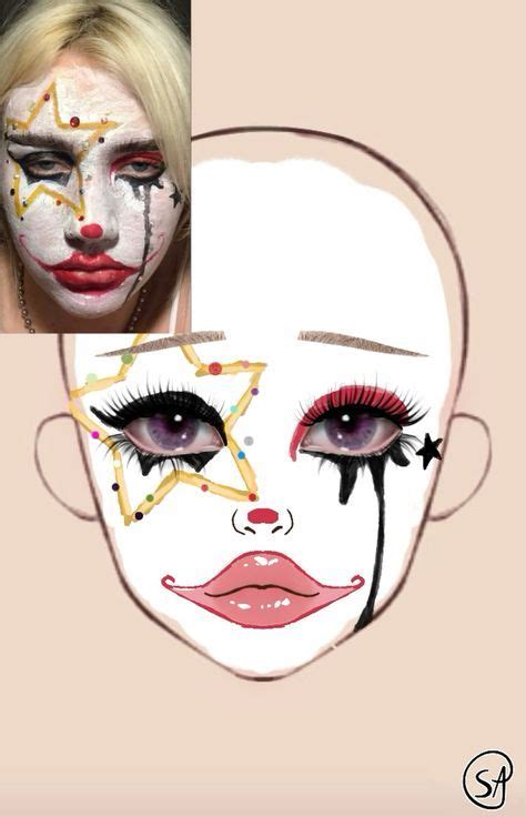 Silly Makeup Ideas Drawn Makeup Looks Crazy Face Paint Clown Makeup