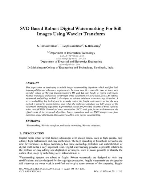 Svd Based Robust Digital Watermarking For Still Images Using Wavelet