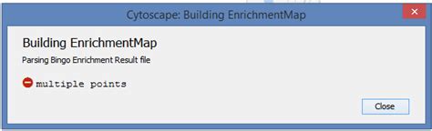 What Does The Error Multiple Points Mean When Creating Enrichment Map