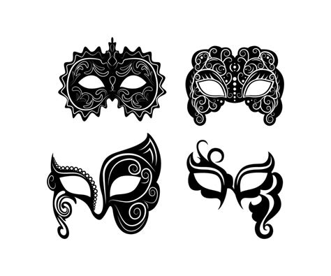 Black Carnival Masks 13041120 Vector Art At Vecteezy