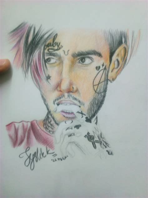Lil Peep Fan Drawing By Chase Slick Fan Drawing Sketches Drawings