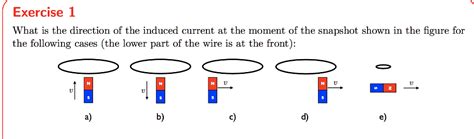 Solved Exercise 1 What Is The Direction Of The Induced Chegg Com