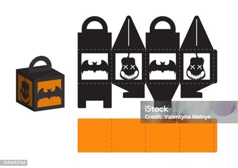 해피 할로윈 치료 상자 선물 파티 는 과자 사탕 작은 선물 빵집을위한 상자를 선호합니다 간단한 포장 다이 컷 템플릿 레이저 컷 어떤 목적을 위한 훌륭한 디자인 생일 베이비