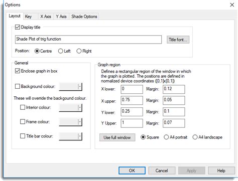 Layout Options Genstat V