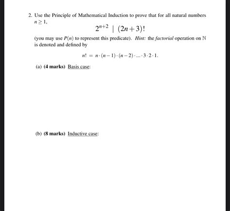 Solved Use The Principle Of Mathematical Induction To Chegg