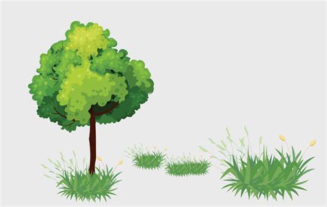 Tree And Grass Design Eps Vector 17014989 Vector Art At Vecteezy