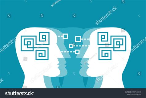 Selflearning Ai Machine Learning Concept Two Stock Vector Royalty Free 1427048078 Shutterstock