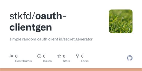Github Stkfdoauth Clientgen Simple Random Oauth Client Idsecret