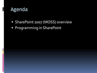 Sharepoint Programming Basic Ppt