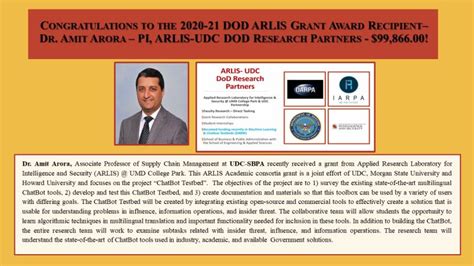 Udc School Of Business And Public Administration On Linkedin Congratulations To Dr Amit Arora