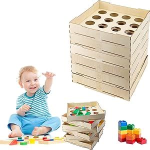 Amazon Com Abnaok 6 Tray Sorter Sifter Box For Lego Blocks Sorting Storage For Different