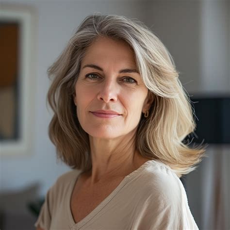 Premium Photo Closeup Portrait Of A Happy Beautiful Senior Woman