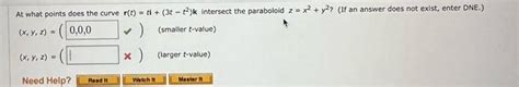 Solved At What Points Does The Curve R T Ti Tt K Chegg Com