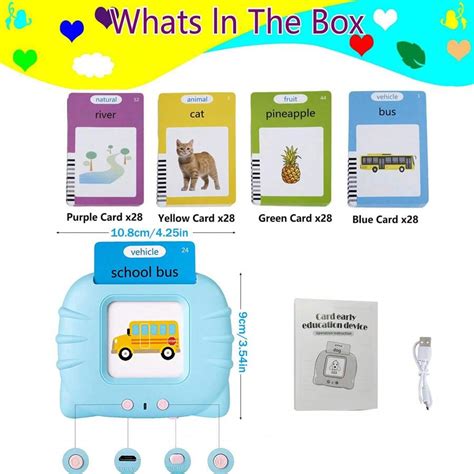 1 ชุด การ์ดภาพพูดของของเล่นการศึกษาปฐมวัย เครื่องอ่านหนังสือภาษาอังกฤษ 224 คำ ของเล่นการศึกษาที่