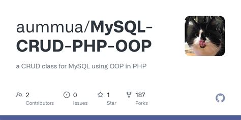 Github Aummuamysql Crud Php Oop A Crud Class For Mysql Using Oop In Php