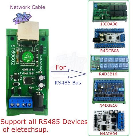 Rs485 Modbus Relay Rtu Tcp To Ethernet Network Udp Tcp Client Server Mqtt Converter Serial Port