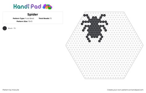 Spider Fuse Bead Pattern Kandi Pad Kandi Patterns Fuse Bead