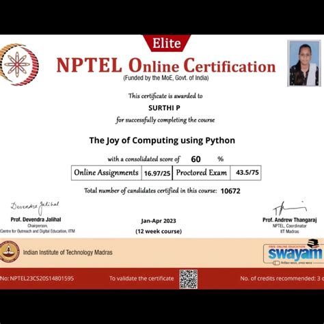 Shruthi Pamjula On Linkedin Done With Nptel Long Back