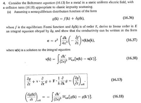 4 Consider The Boltzmann Equation 1613 For A