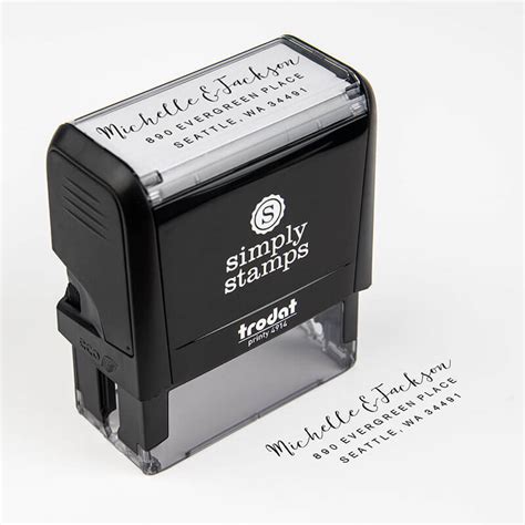 Fully Customizable Script Name Return Address Stamp Simply Stamps