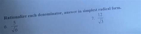 [answered] Rationalize Each Denominator Answer In Simplest Radical Form Kunduz