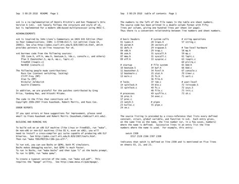 Xv6 Is A Re−implementation Of Dennis Ritchies And Ken Thompsons Unix