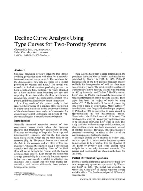 Spe 009292 Daprat Decline Curve Analysis Using Type Curves For Two