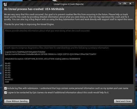 Unreal Engine Crash Rmir4global