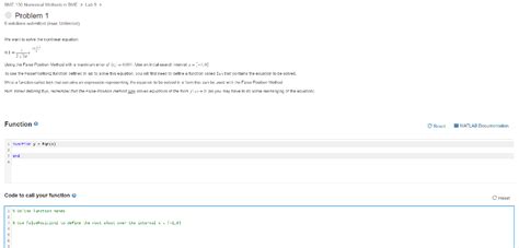 BME 130 Numerical Methods In BME Lab 9 Problem 1 Chegg Com
