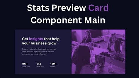 Stats Preview Card Component Main Frontend Mentor Challenge Youtube